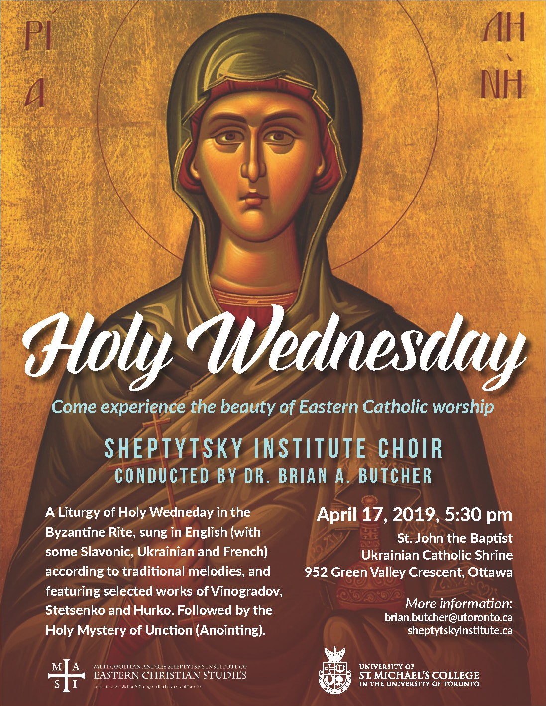Holy Wednesday with Sheptytsky Choir | Saint John the Baptist Ukrainian ...